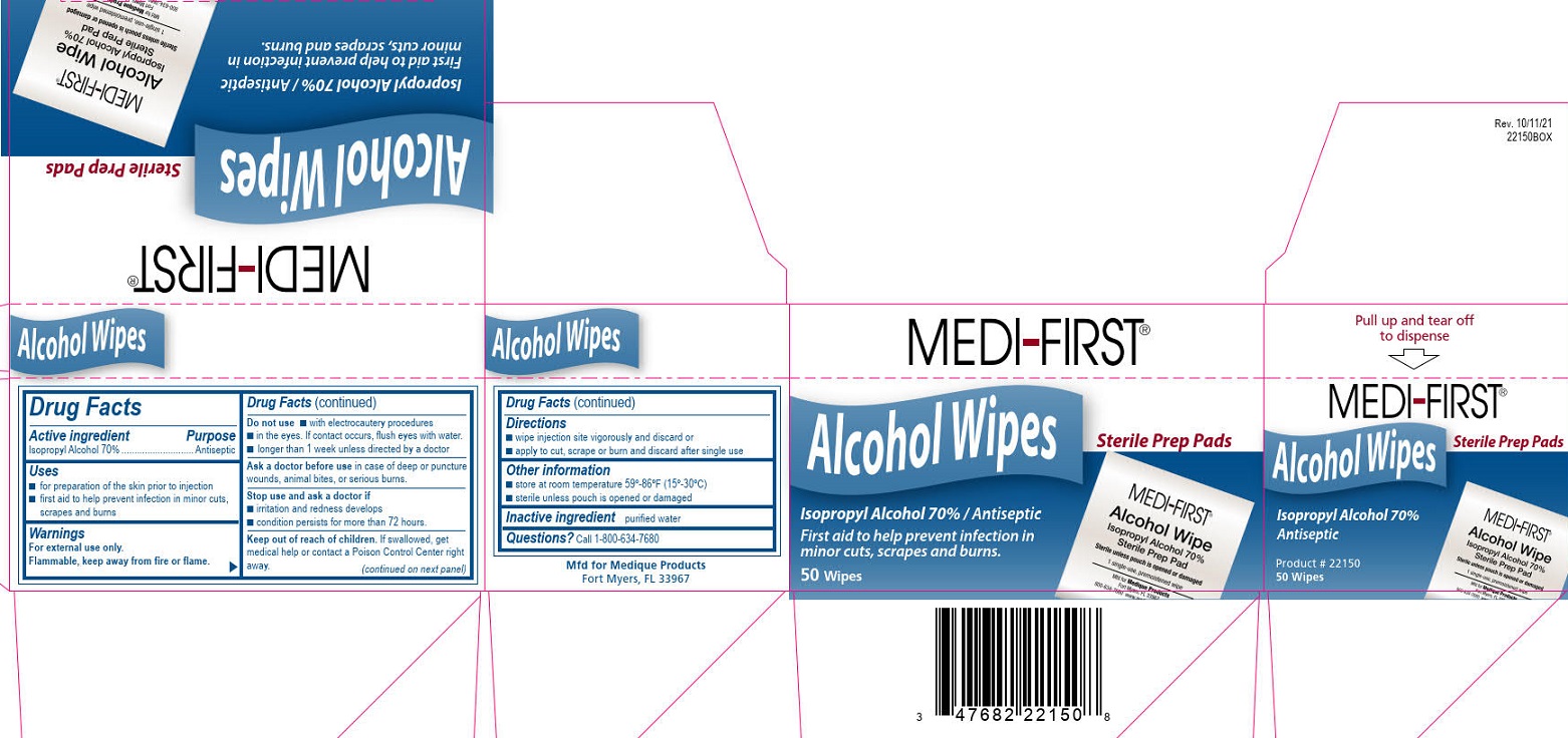 NDC 47682-218 Medi-first Alcohol Wipes Cloth Topical