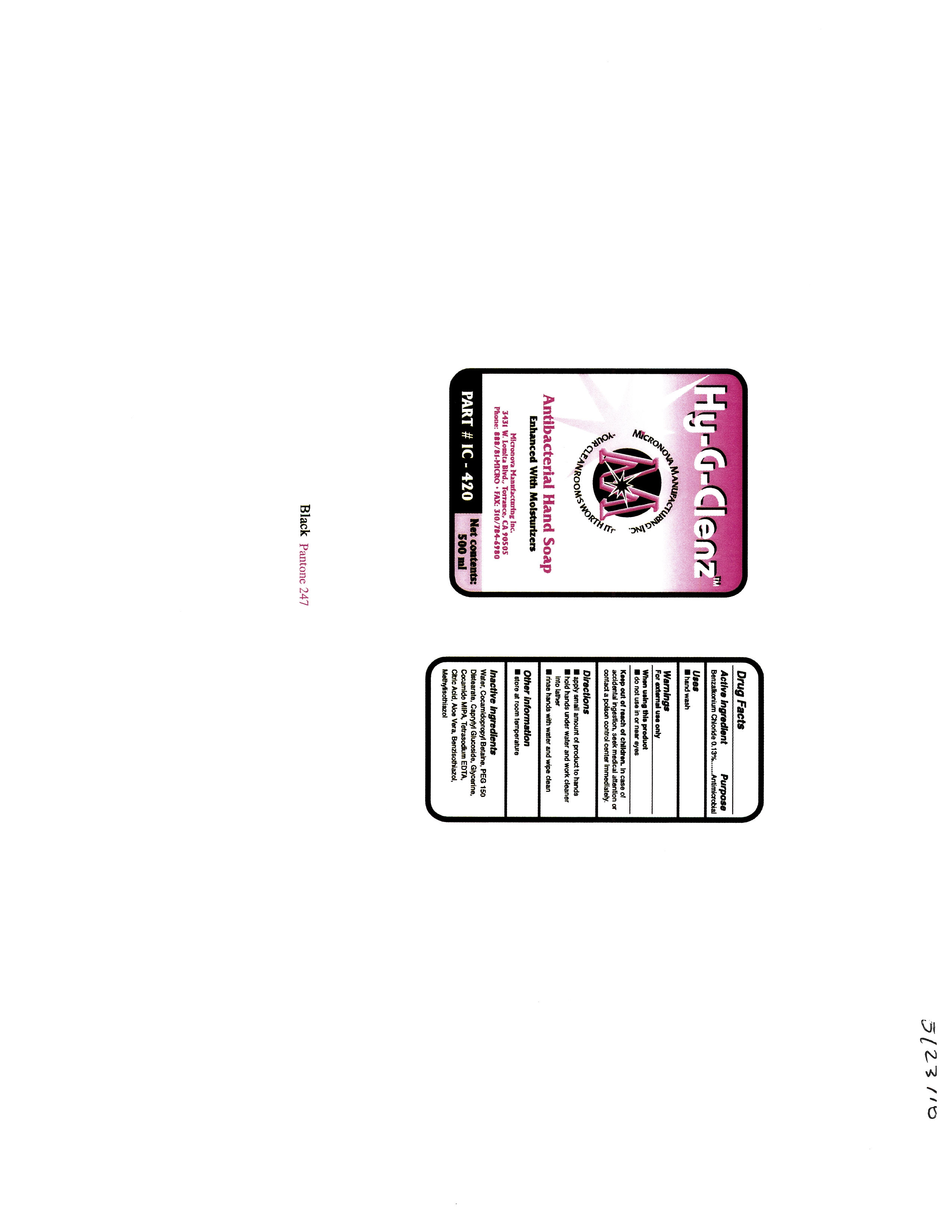 NDC 59764-004 Hy-g-clenz Liquid Topical