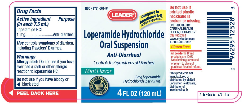 NDC 49781-061 Leader Loperamide Hydrochloride Loperamide Hcl