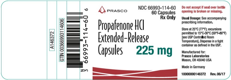 NDC 66993-116 Propafenone Hydrochloride SR Propafenone Hydrochloride