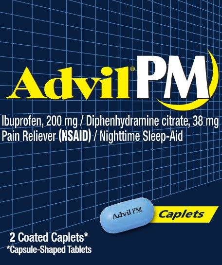 Product Images Advil Pm- Diphenhydramine Citrate And Ibuprofen Tablet ...
