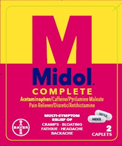 Product Images Midol Complete Photos - Packaging, Labels & Appearance