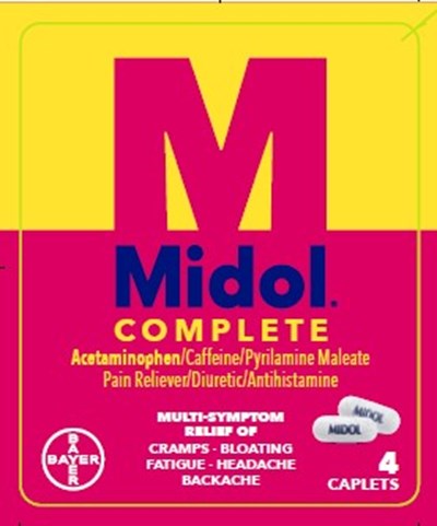 Product Images Midol Complete Photos - Packaging, Labels & Appearance