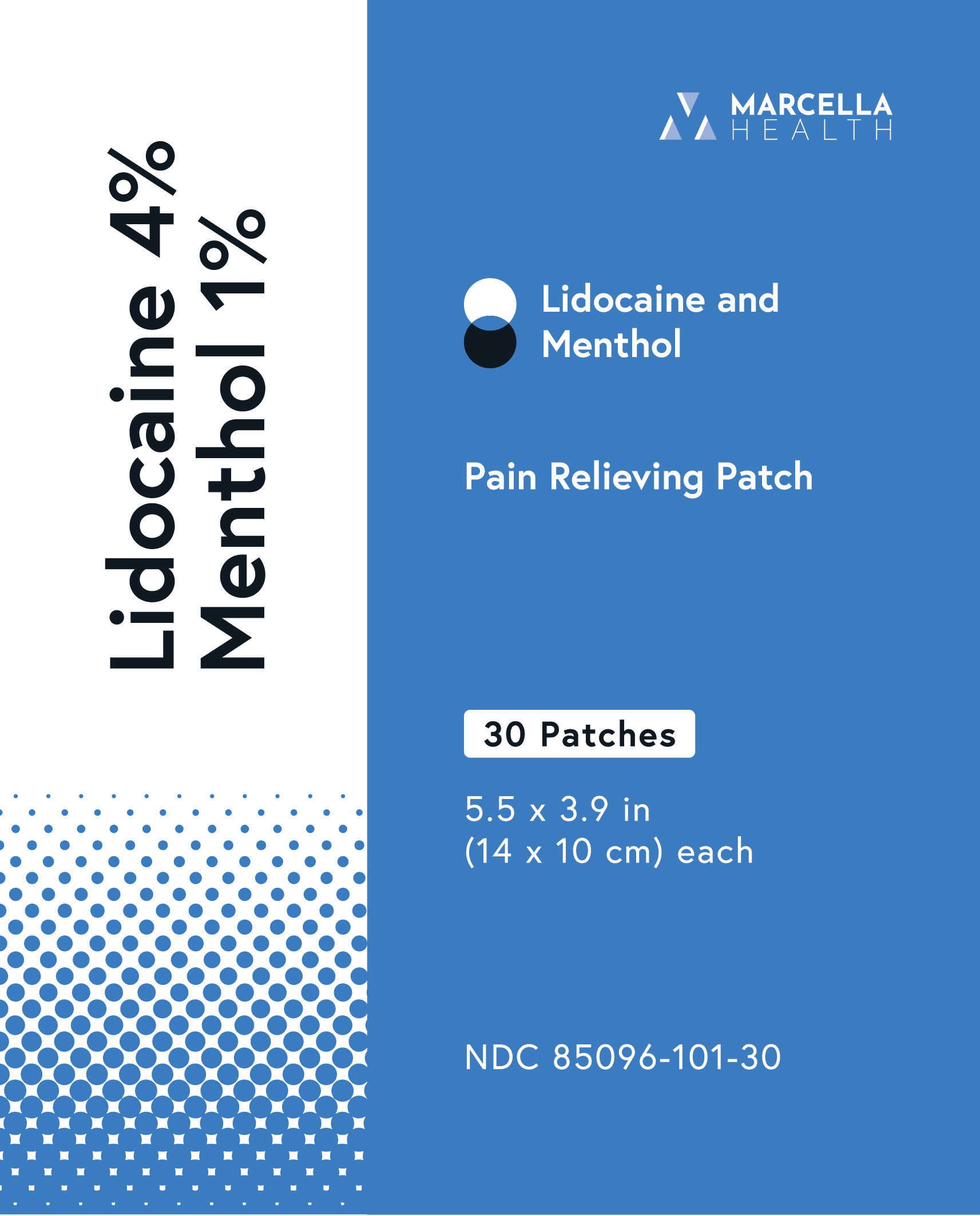Lidocaine And Menthol Patch Product Images - NDC 85096-101