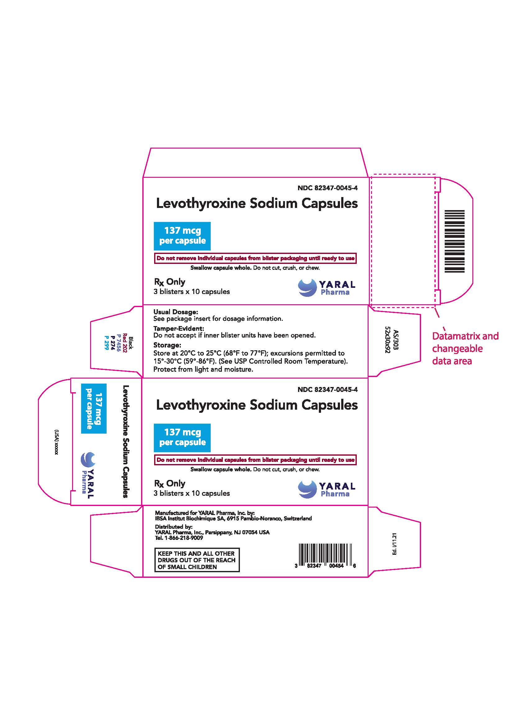 Levothyroxine Sodium Capsule- Images NDC82347-0050
