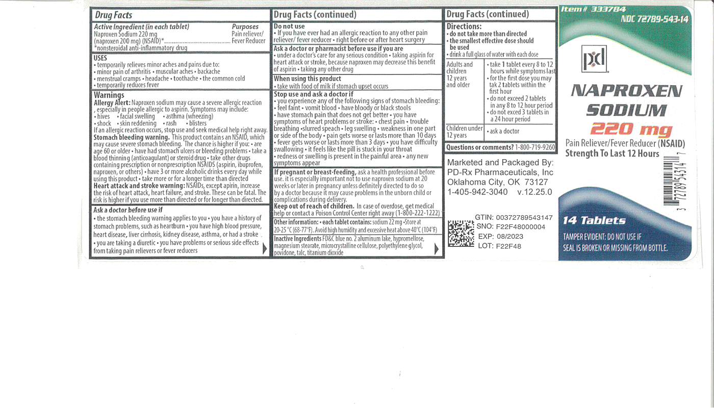 Naproxen Sodium Tablet, Film Coated- FDA Label NDC72789-543