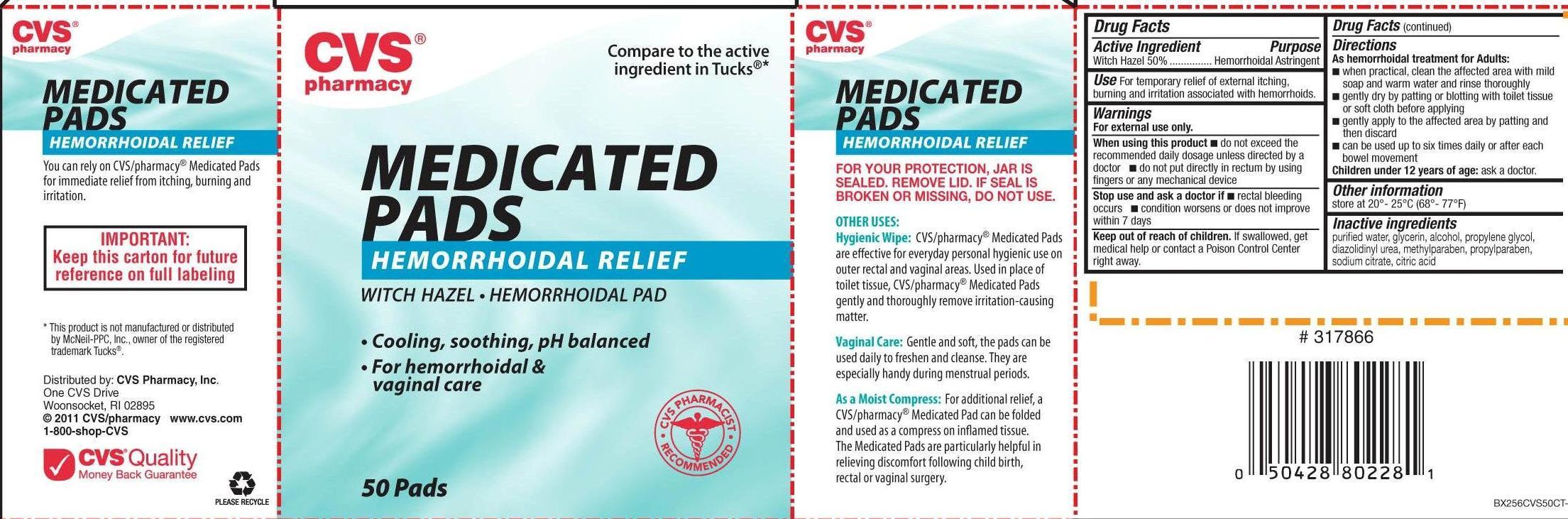 Cvs Medicated Pads- Images NDC59779-247