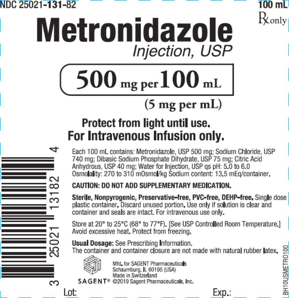 Metronidazole Injection, Solution- Images NDC25021-131