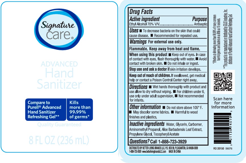 Signature Care Advanced Hand Sanitizer- Images NDC74149-103