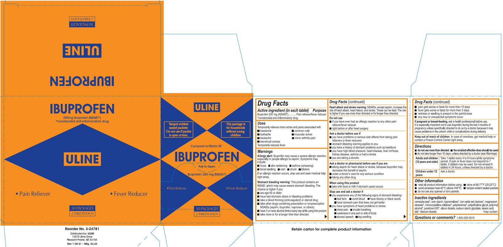 Product Images Uline Ibuprofen Photos - Packaging, Labels & Appearance