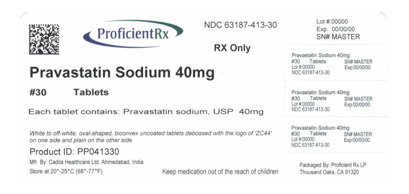 NDC 63187-415 Pravastatin Sodium Tablet Oral