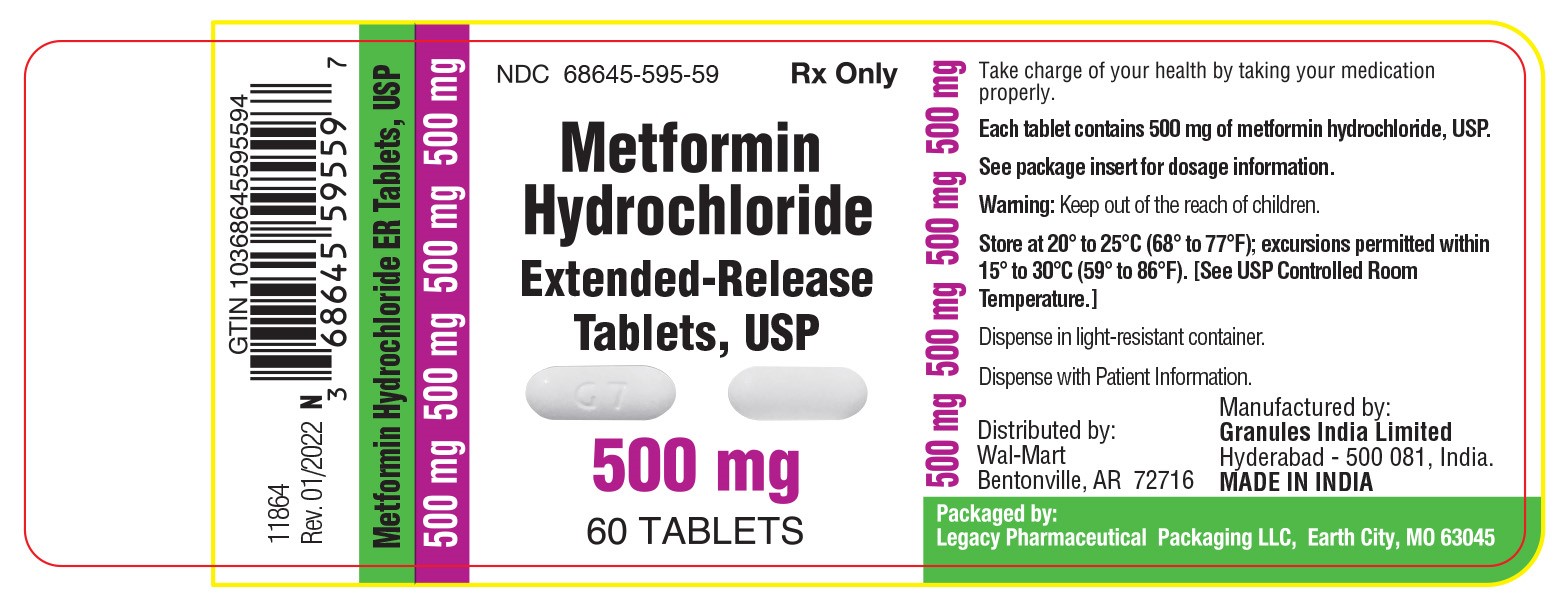 Metformin Tablet, Extended Release- Images NDC68645-595