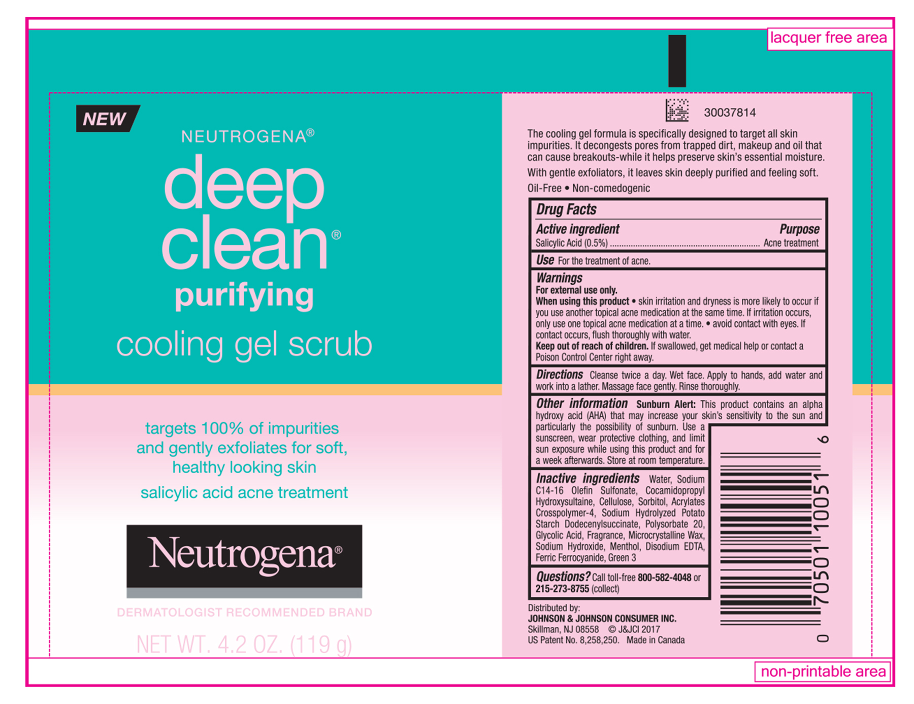 Product Images Neutrogena Deep Clean Purifying Cooling Gel Scrub Photos ...