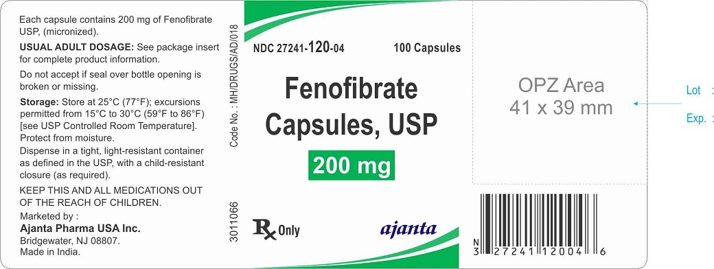 NDC 27241-120 Fenofibrate Fenofibrate