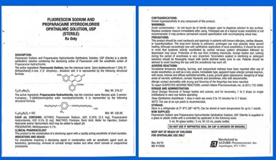 FDA Label for Fluorescein Sodium And Proparacaine Hydrochloride ...