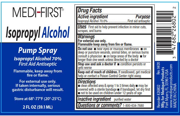 Medi-first Isopropyl Alcohol Spray- Images NDC47682-262