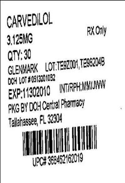 Carvedilol- Images NDC53808-0218