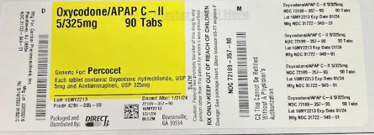 FDA Label for Oxycodone And Acetaminophen - Indications, Usage ...