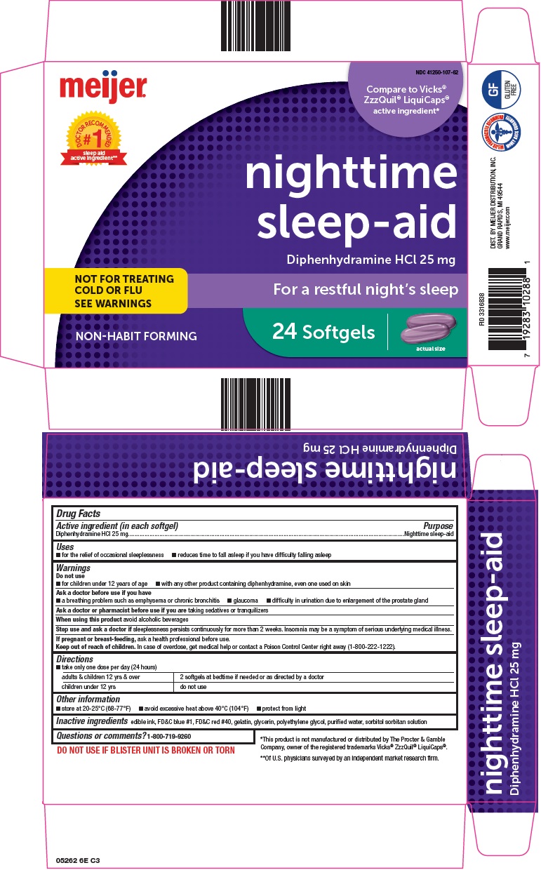 NDC 41250-107 Nighttime Sleep Aid Capsule, Liquid Filled Oral Label ...