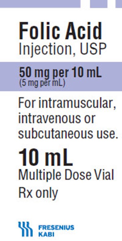 Folic Acid Injection, Solution FDA Label - NDC 63323-184