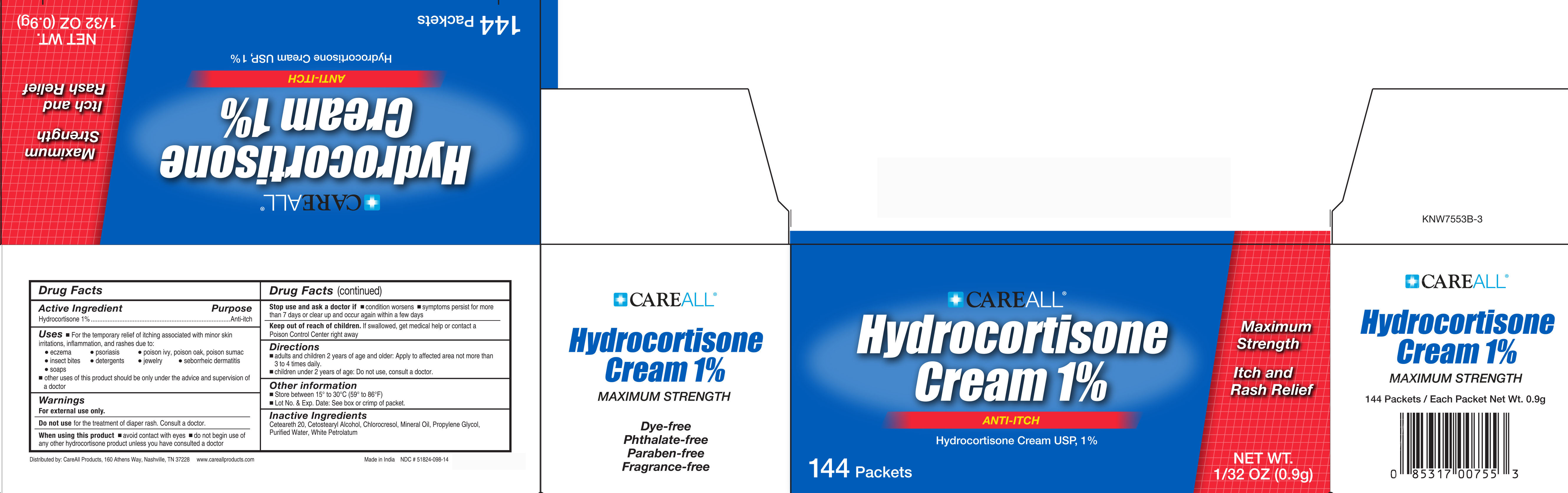 Label Careall Hydrocortisone Maximum Strength Cream Topical ...