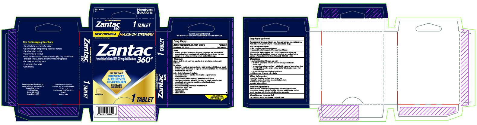 Zantac 360 Tablet, Film Coated- Images NDC67751-214
