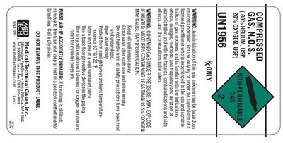 FDA Label for Helium Oxygen Mixture - Indications, Usage & Precautions