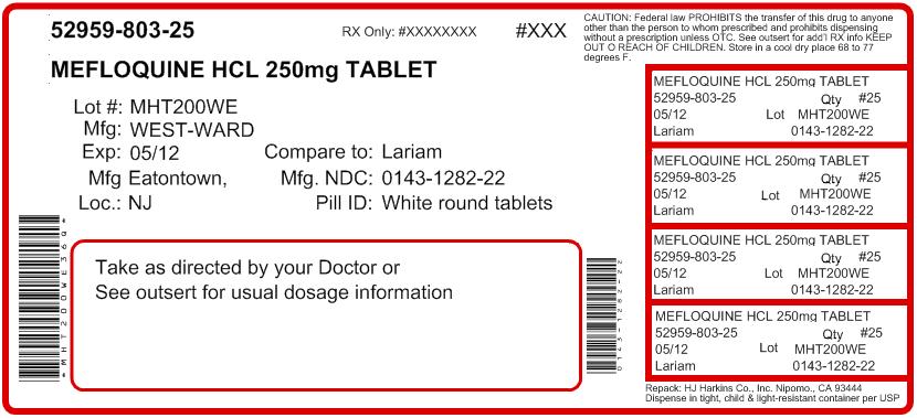 Mefloquine Hydrochloride FDA Label - NDC 52959-803
