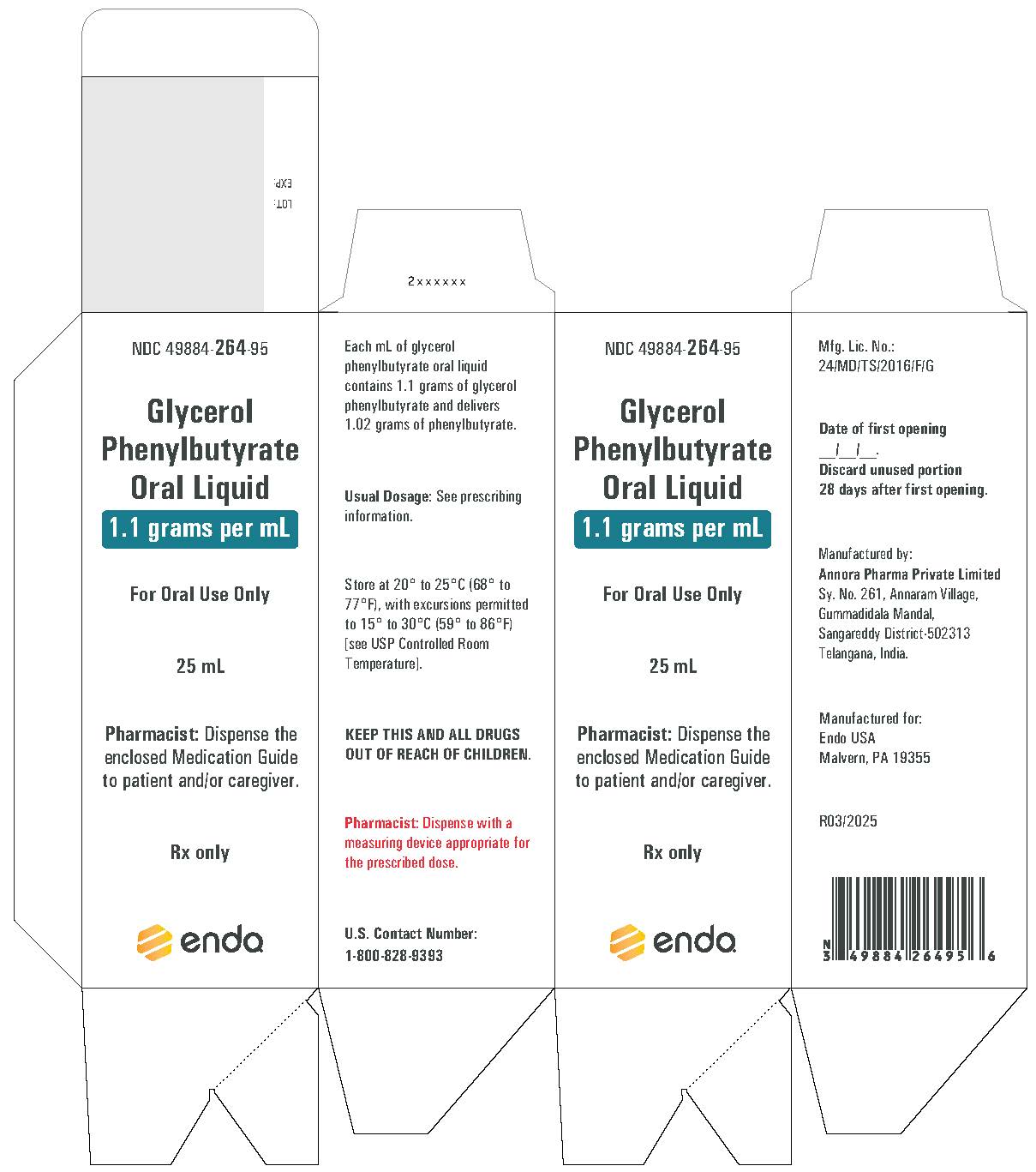 Glycerol Phenylbutyrate Liquid- Images NDC49884-264
