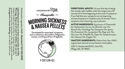 FDA Label for Morning Sickness And Nausea Pellets - Indications, Usage ...