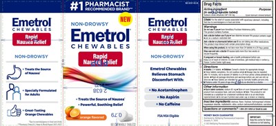 Product Images Emetrol Chewables Orange Photos - Packaging, Labels ...