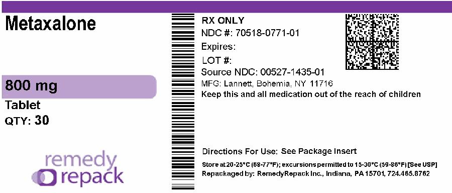 NDC 70518-0771-0 Metaxalone Tablet Oral