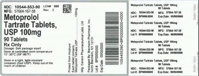 NDC 10544-553 Metoprolol Tartrate