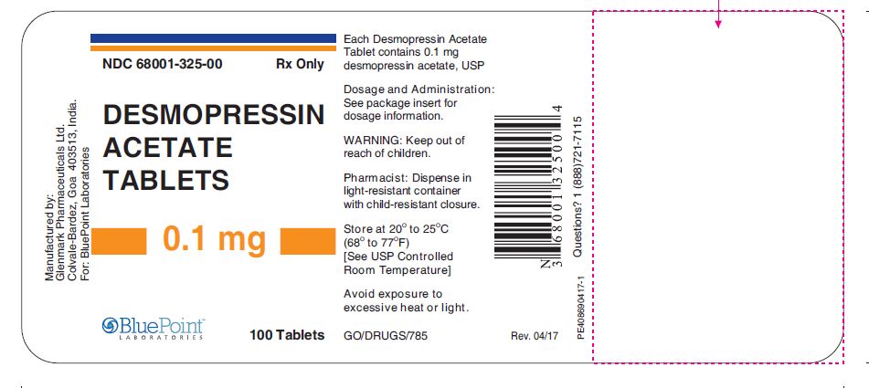 NDC 68001-325 Desmopressin Acetate Tablet Oral
