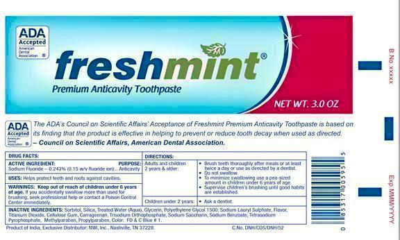 Product Images Freshmint Premium Anticavity Photos - Packaging, Labels ...