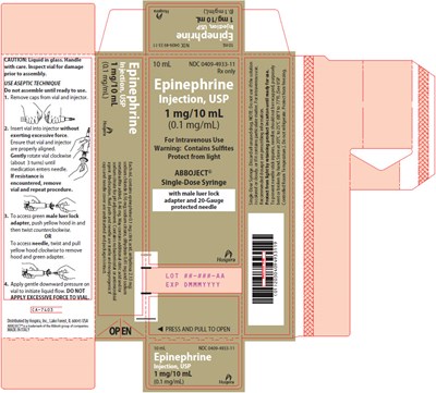 FDA Label for Epinephrine Injection, Solution Intravenous - Indications ...