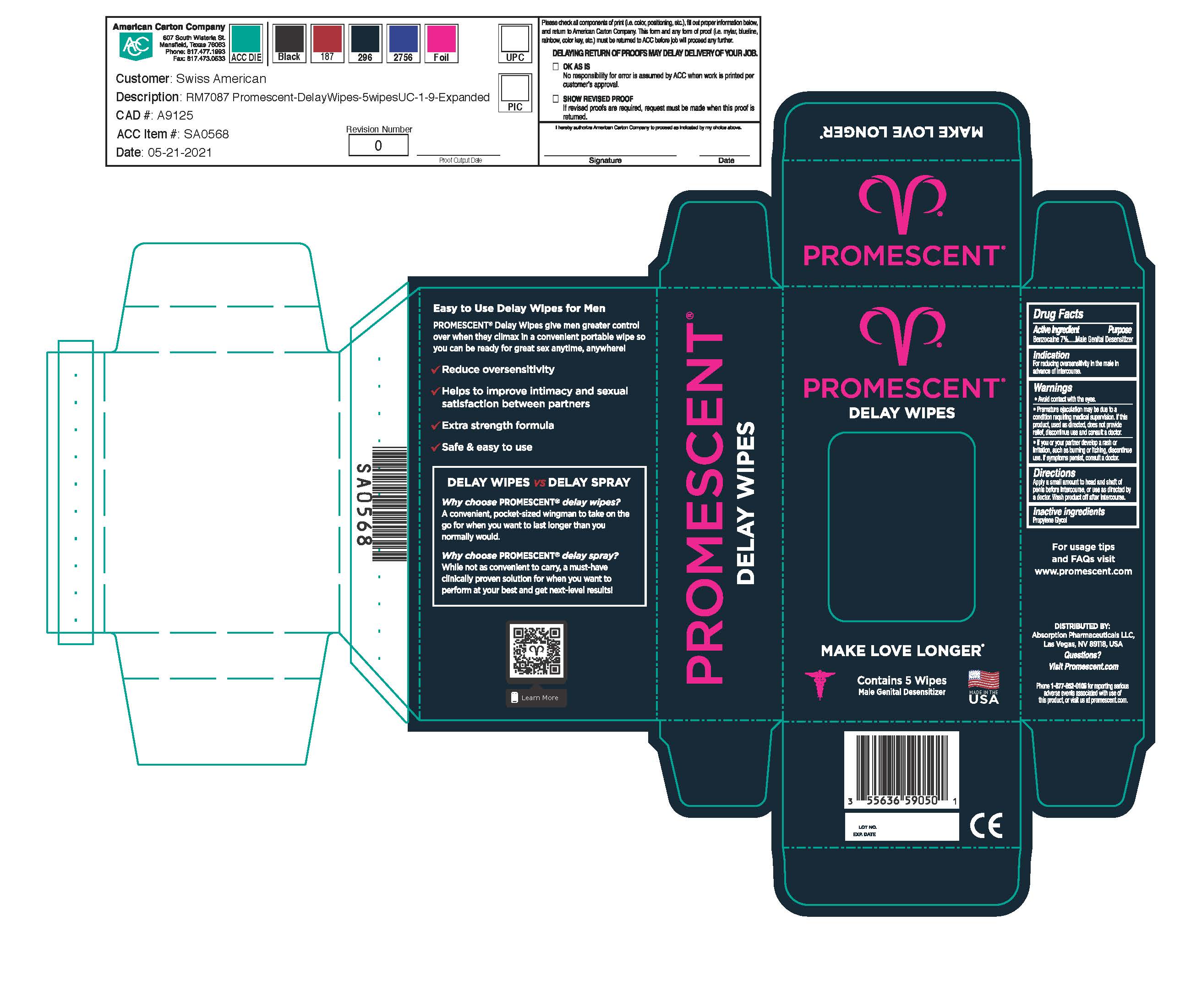Product Images Promescent Delay Wipes Photos - Packaging, Labels ...