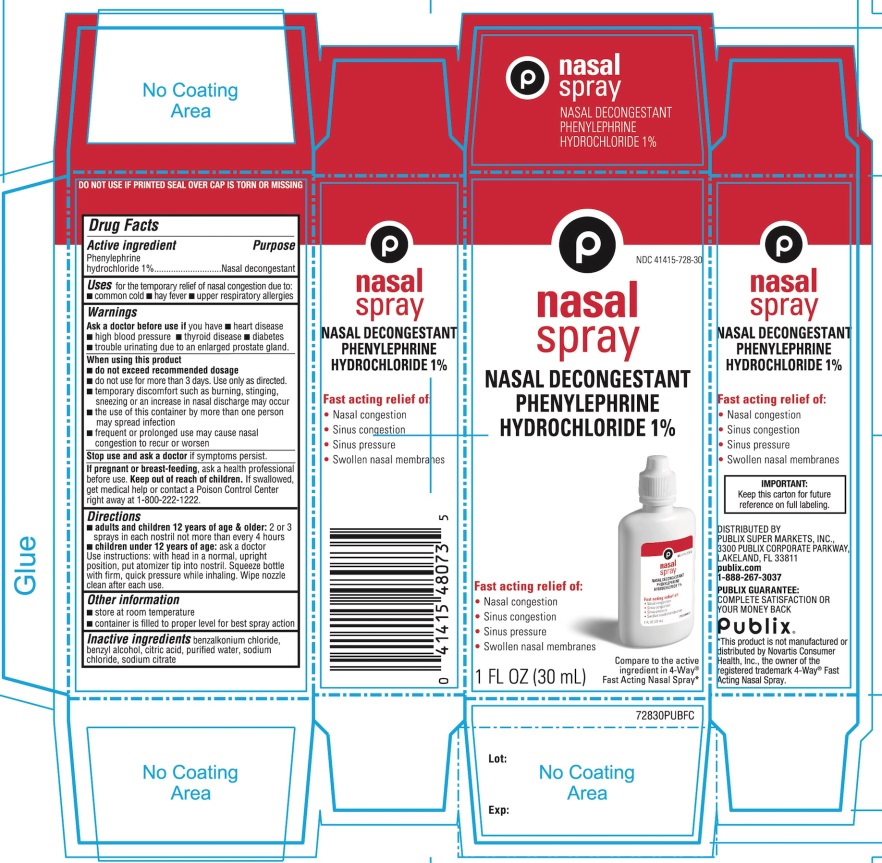 NDC 41415-728 Publix Spray Nasal