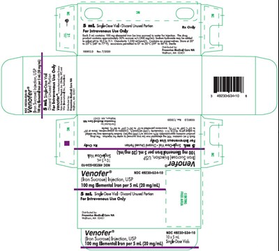 NDC 49230-534 Venofer Iron Sucrose Injection, Solution Intravenous