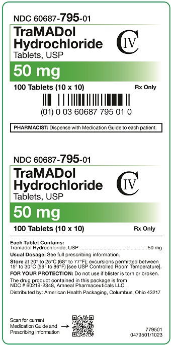 Tramadol Hydrochloride Product Images - NDC 60687-795