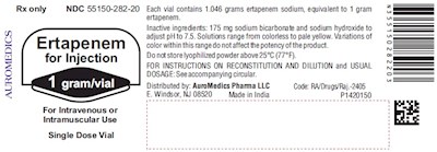 NDC 55150-282 Ertapenem Ertapenem
