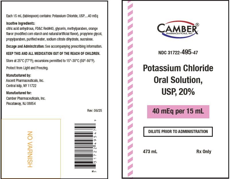 Potassium Chloride Solution Product Images - NDC 31722-495