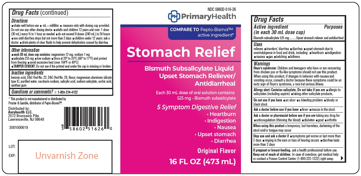 NDC 58602-516 Stomach Relief Stomach Relief