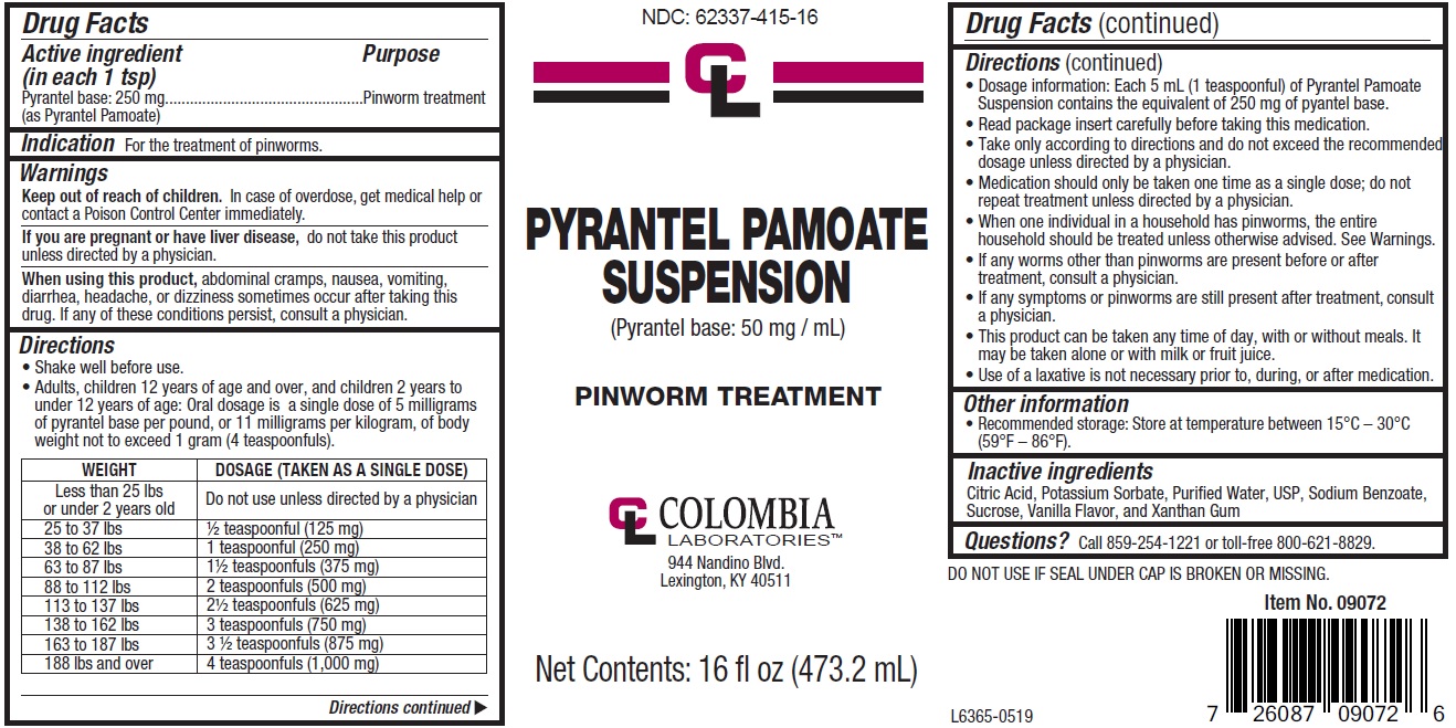 NDC 62337-415 Pyrantel Pamoate Label Information - Details, Usage ...