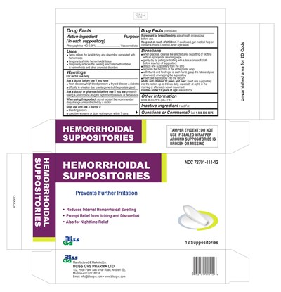 FDA Label for Bliss Gvs Hemorrhoidal Suppository Rectal - Indications ...