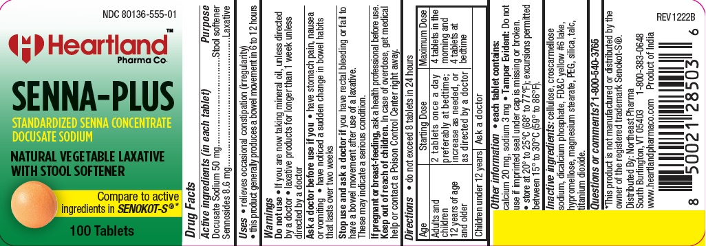 Senna-plus Tablet FDA Label - NDC 80136-555