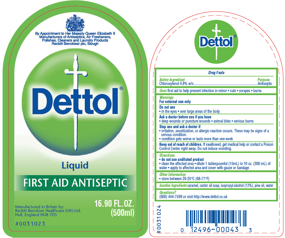 NDC 52031-0875 Dettol First Aid Antiseptic Chloroxylenol Solution Topical
